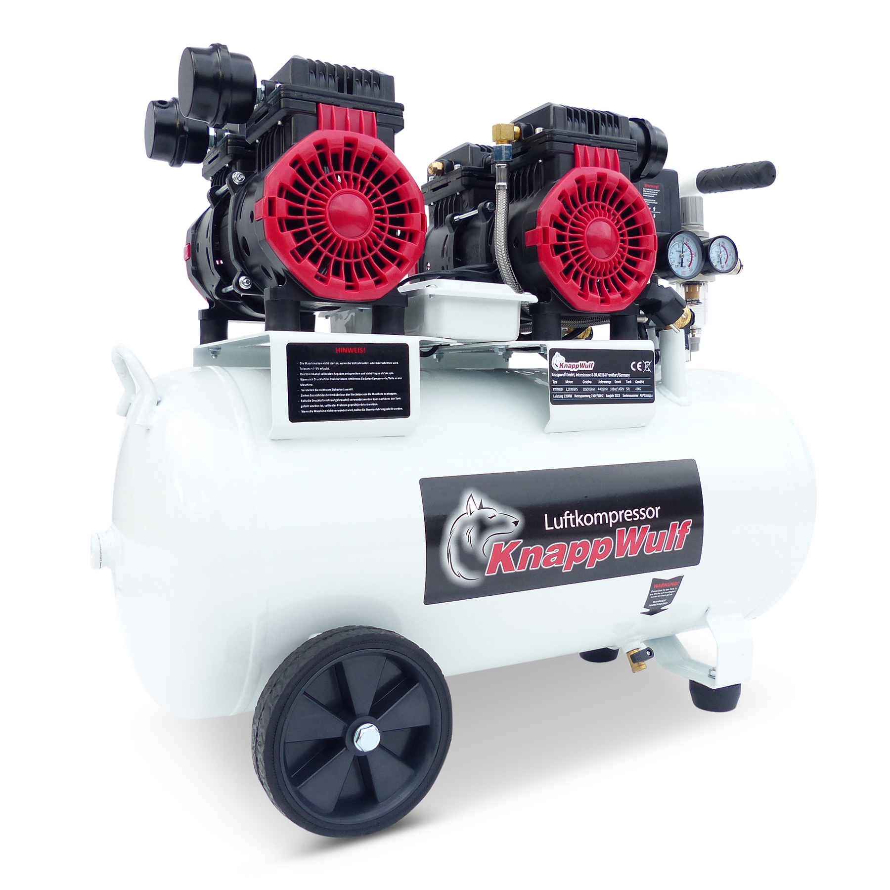 KnappWulf Flüster Kompressor Luftkompressor KW4050 Airbrush 69dB ...